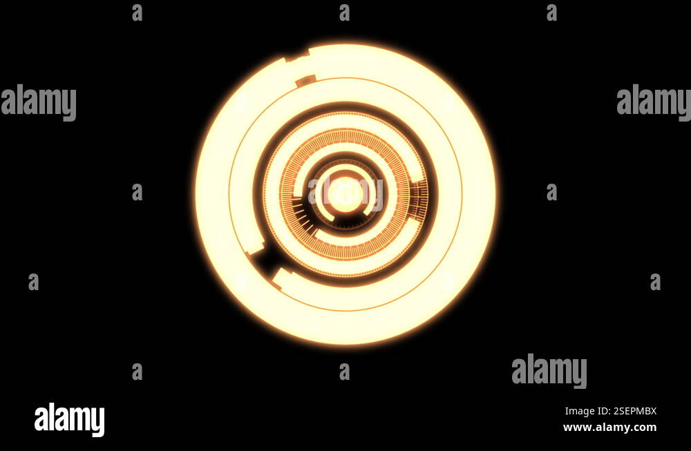 HUD Arc Audio Equalizer C Blinking Yellow VJ Loop Animation 01 Stock ...
