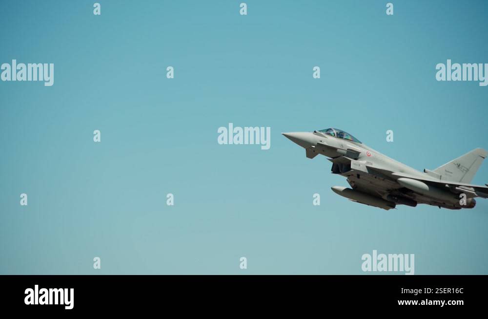 F-16 military american jet fighter taking off for tactical training ...