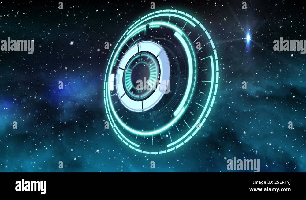 Neon blue round scanner spinning Stock Videos & Footage - HD and 4K ...