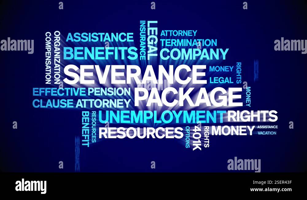 Severance Package animated word cloud,design animation typography ...