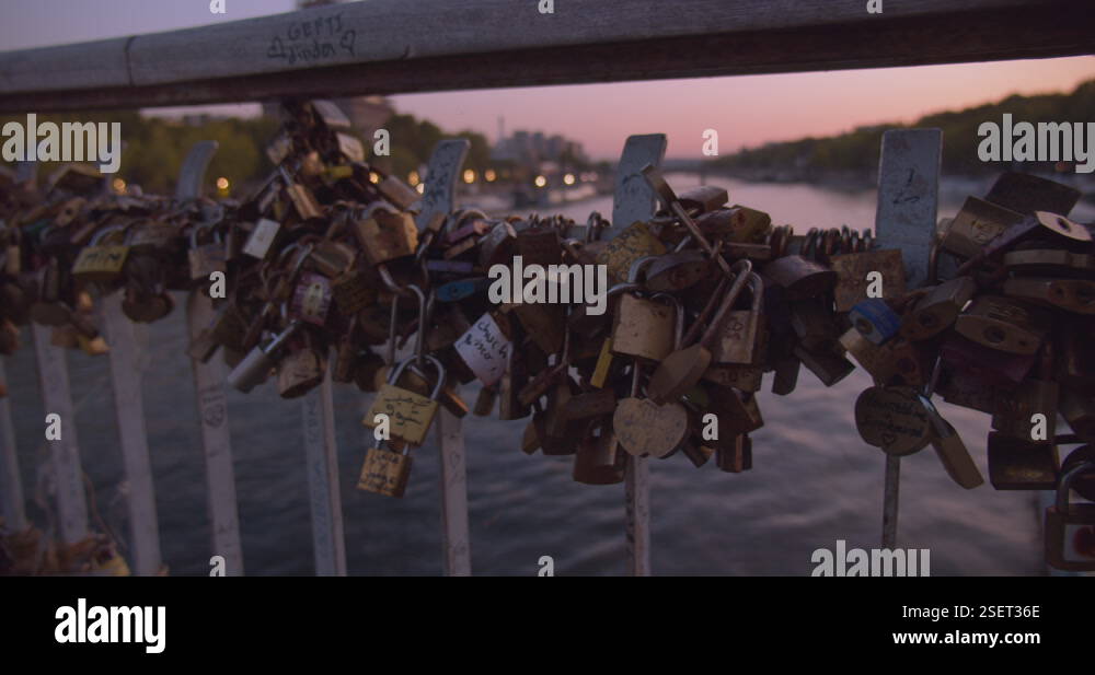 Love locks attached railing Stock Videos & Footage - HD and 4K Video ...