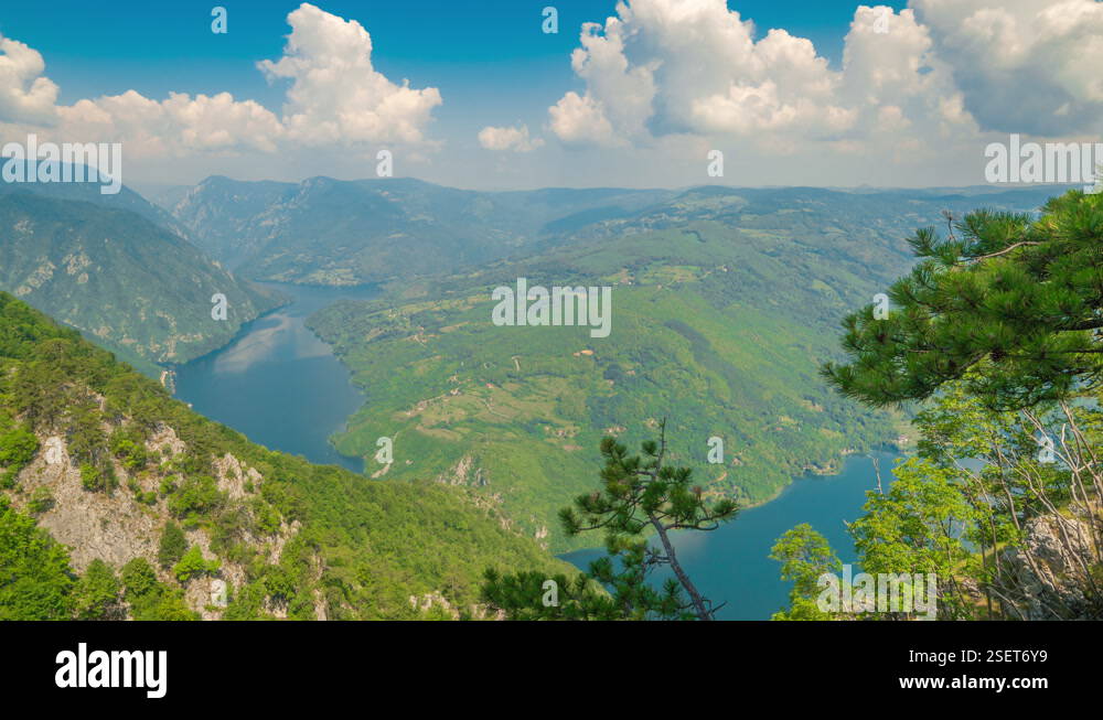 Lake Perucac, viewpoint Banjska Stena, mountain Tara, in Western Serbia ...