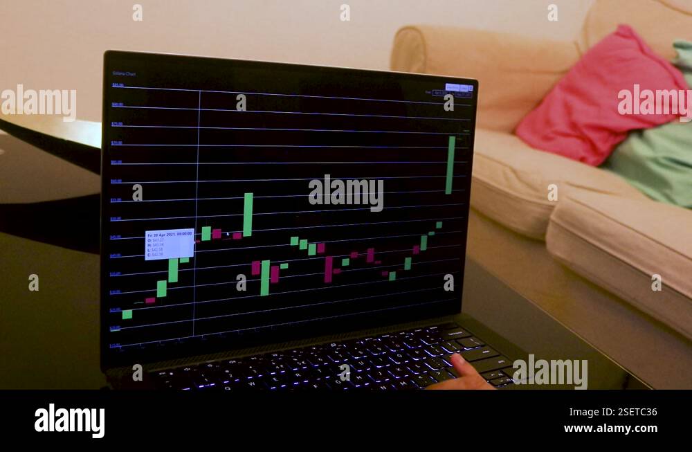 Five Month Timeline Of Solana Stock Chart On Laptop Stock Video Footage ...
