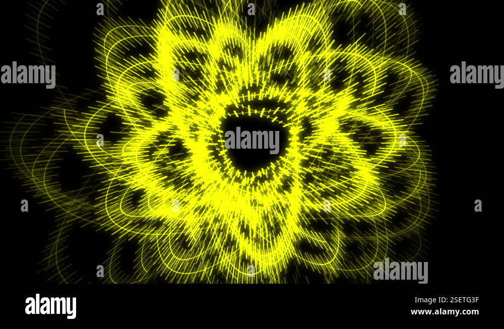 3D Geometric Star Edges Spin Yellow VJ Loop Animation Background Stock ...
