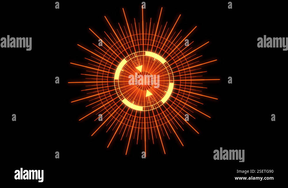 Circle Triangle Motion Graphics Loop Orange Blinking Animation ...
