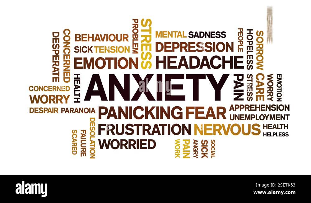 Anxiety animated word cloud,design animation kinetic typography ...