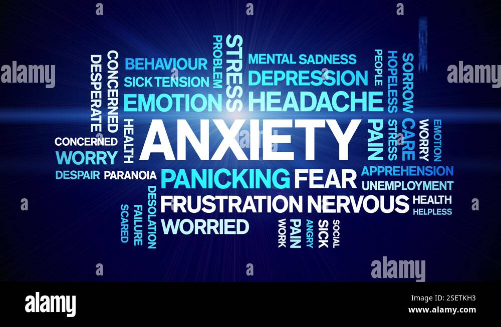 Anxiety animated word cloud,design animation kinetic typography seamless loop Stock Video ...
