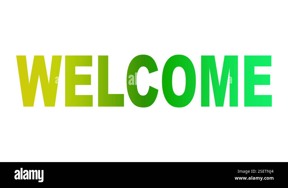 Welcome word colorful text 4K seamless loop on white background ProRes ...