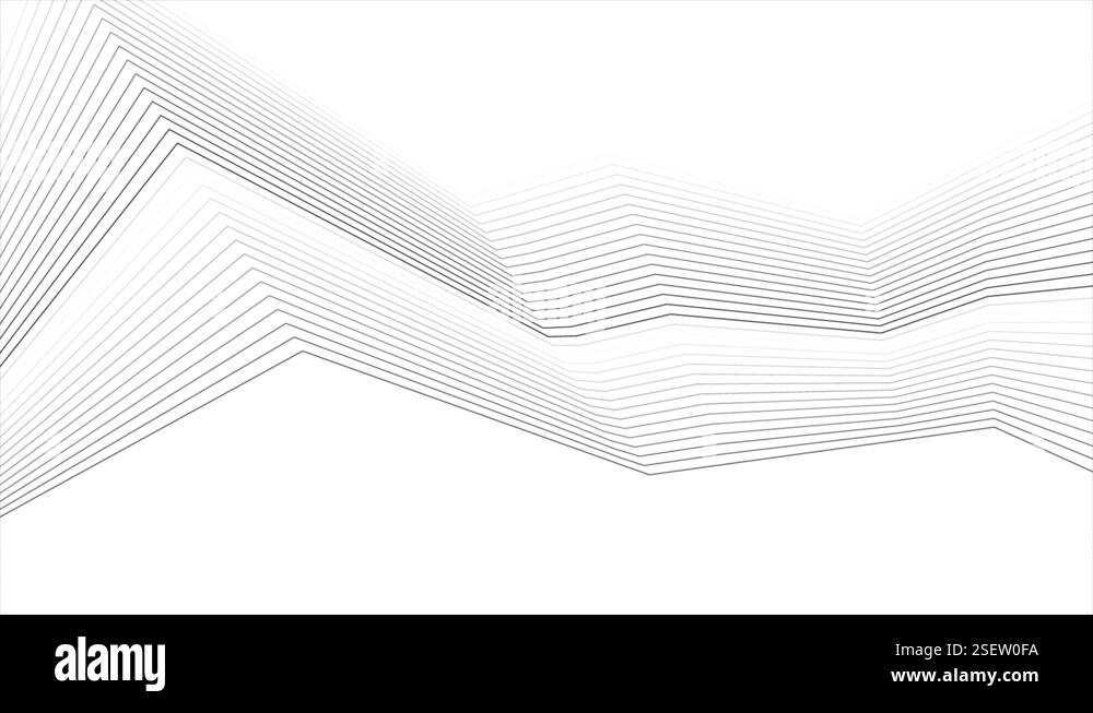 Black curved refracted geometric lines tech motion background Stock Video Footage - Alamy