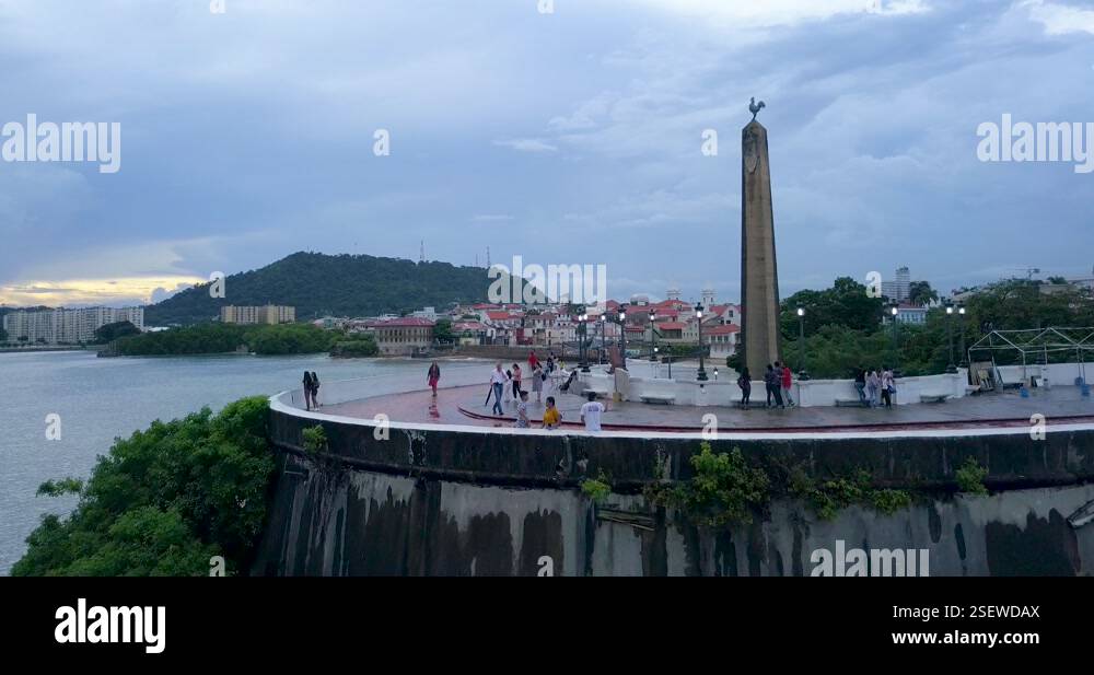 Unique Flyover of the Plaza de Francia in Panama City | Aerial ...