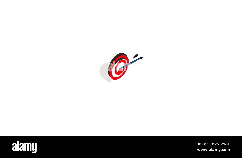 Target with arrow icon animation Stock Video Footage - Alamy