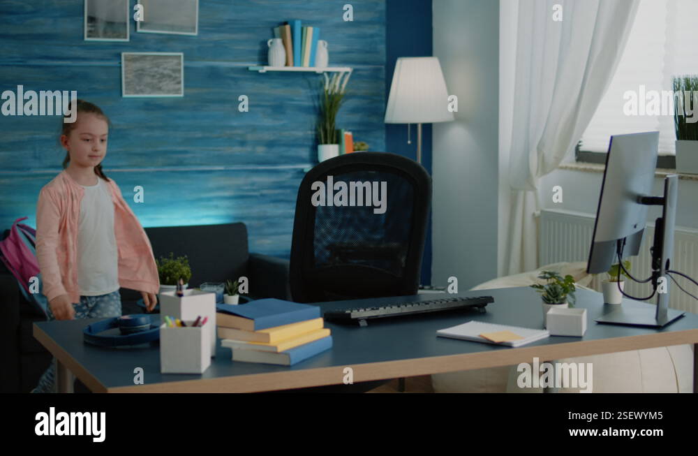 Little girl using desktop computer Stock Videos & Footage - HD and 4K ...