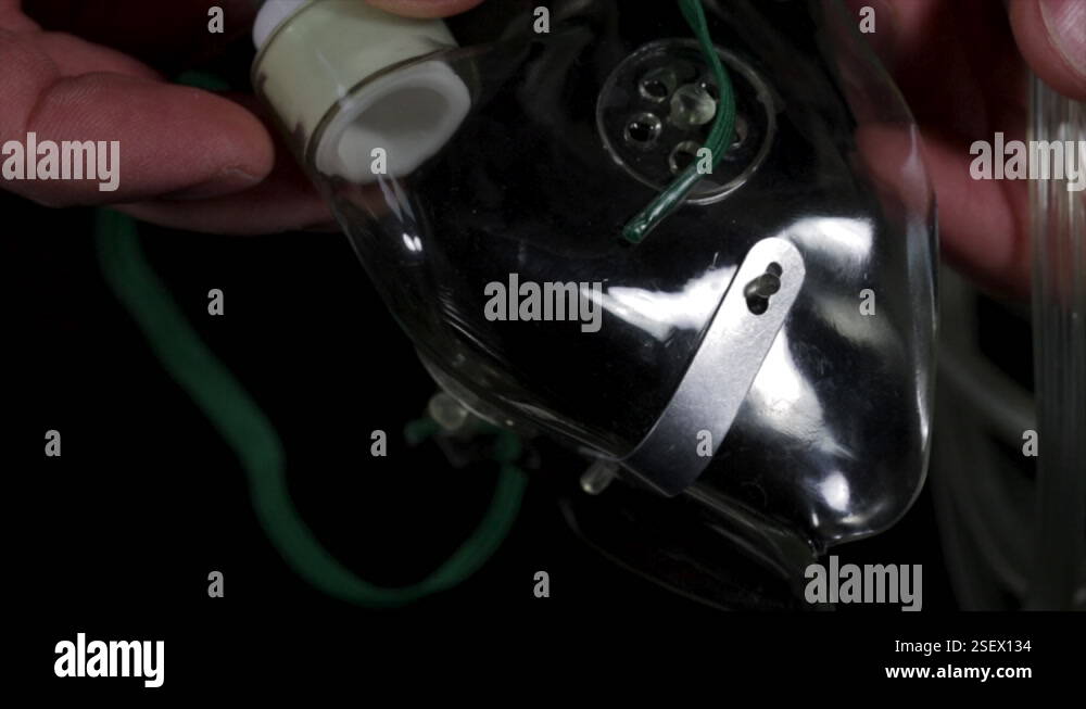 Oxygen mask close up medical breathing mask for sleep apnea and other ...