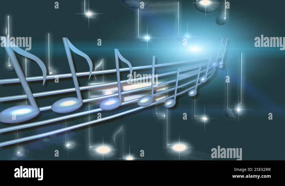 Musical notes flowing in a circle.Flowing Music Notes Stock Video ...