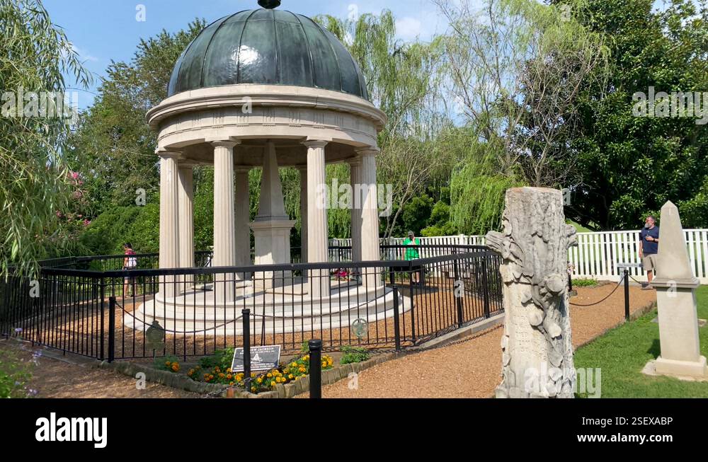 Burial site of former US President Andrew Jackson. USA American Pres ...