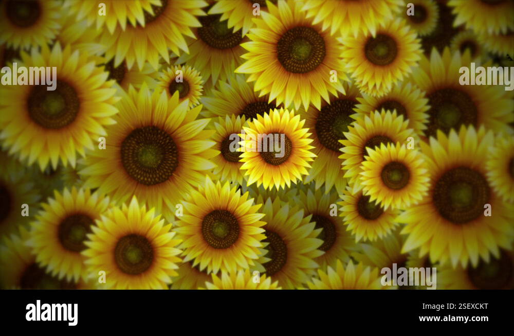 Summer sunflowers motion background animation Stock Videos & Footage ...