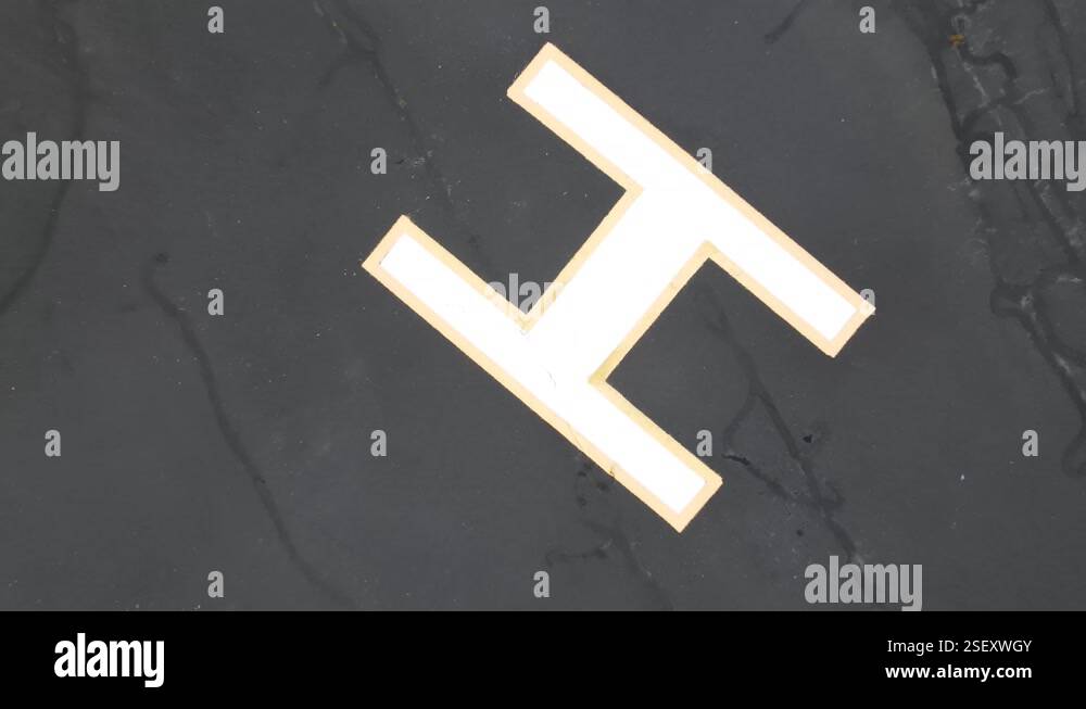 Helipad Sign - Concrete Landing Area For Helicopter And Aircraft ...