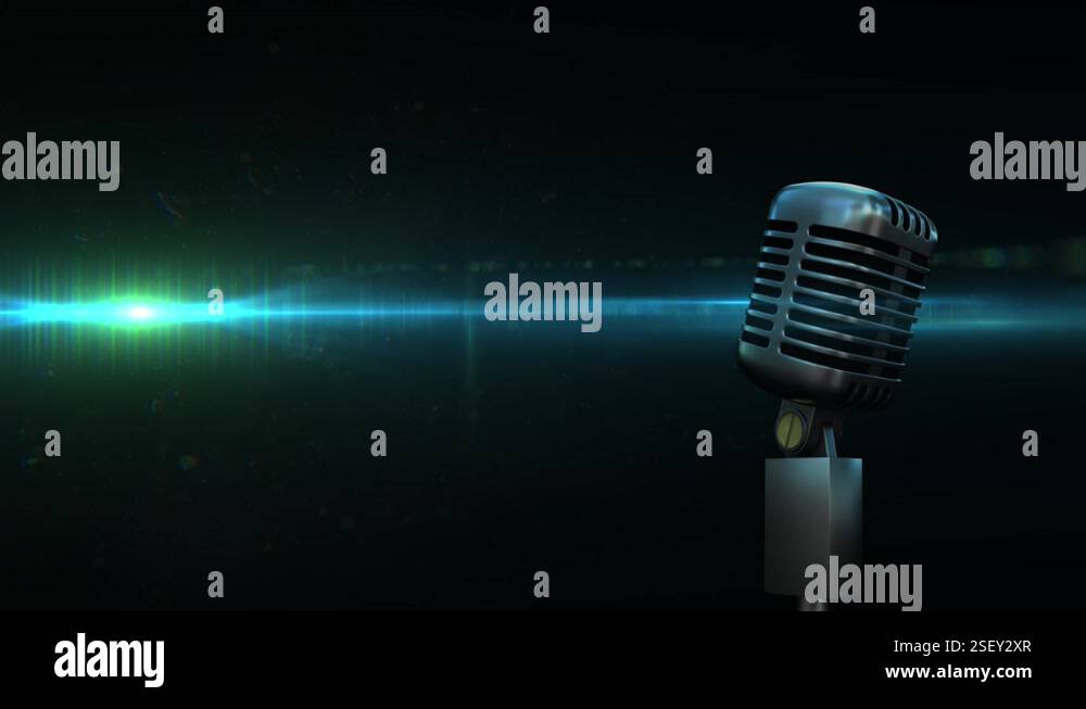 Animation digital shapes vintage microphone Stock Videos & Footage - HD ...