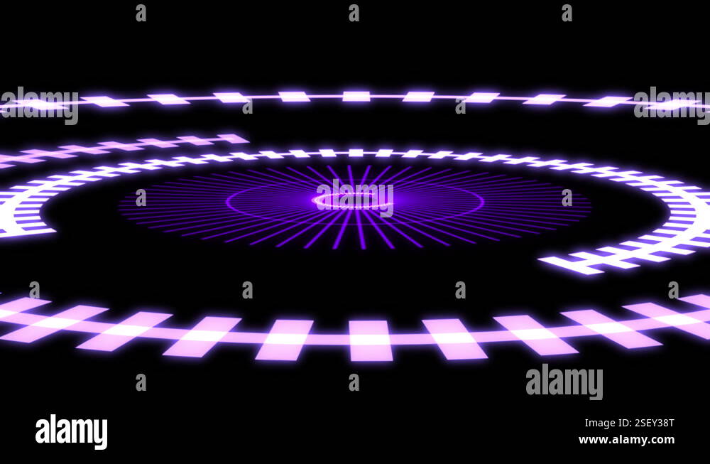 3D HUD Arc Radial Graph Blinking Purple X80 Degrees VJ Loop Animation ...