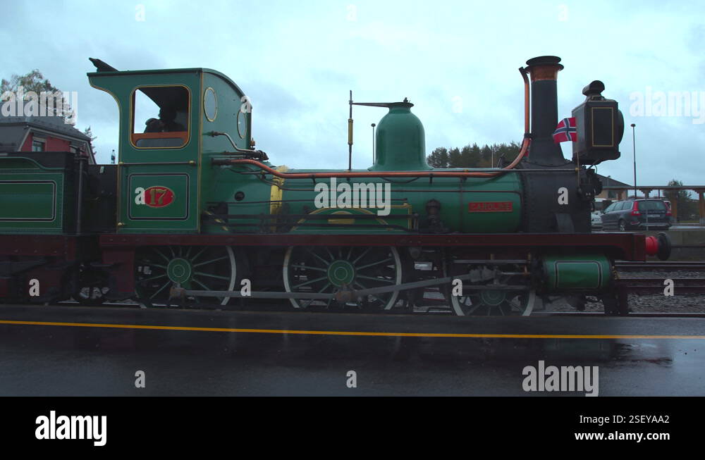 steam locomotive nsb type 2 no 17 caroline at station side view Stock ...