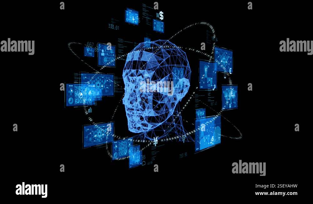 AI (Artificial Intelligence) concept. Deep learning. GUI (Graphical ...