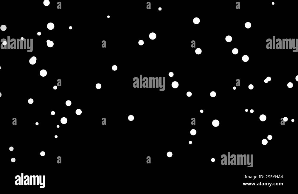 Flying white color particle and dots light in space VJ background ...