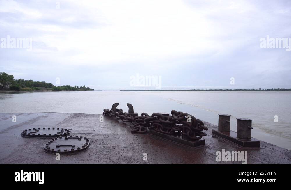 The water is moving on the jetty ghat or shipyard Stock Video Footage ...