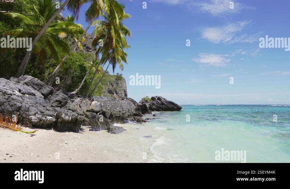 Beach Fronton Samana Dominican Republic landscape. Hot summer on the ...