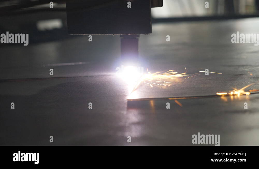 Plasma cutting of metal plate with a cnc. Manufacturing a workpiece ...