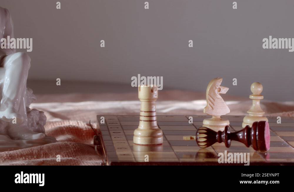 Losing Player Resigns By Tipping Over His King, Shows The King Falls ...