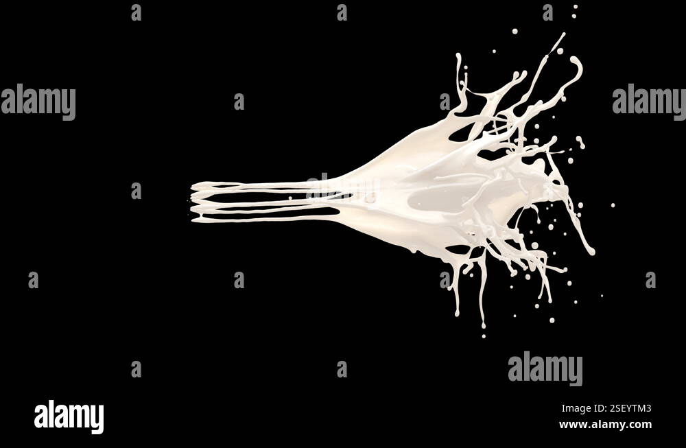 Splash of milk, with luma mask, ready for compositing Stock Video ...
