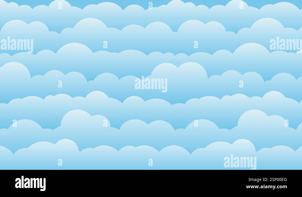 Cartoon seamless loop clouds animation. 4k motion video animation ...