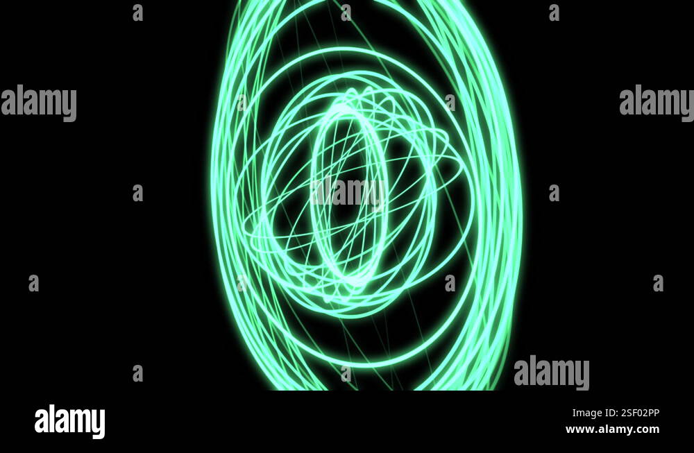 3D Streamline Mandala Green VJ Loop Animation Background Stock Video ...