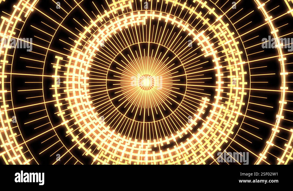 Arc Audio Equalizer B Blinking Radial Grids Yellow Large VJ Loop ...