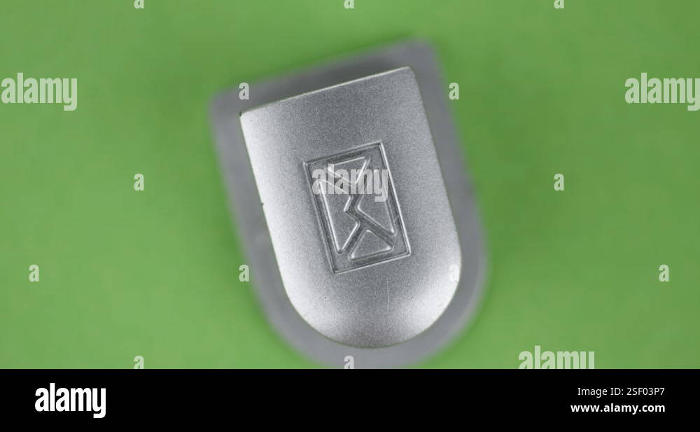 Rotation, button with ENVELOPE symbol. Post icon. Top view. Isolated ...