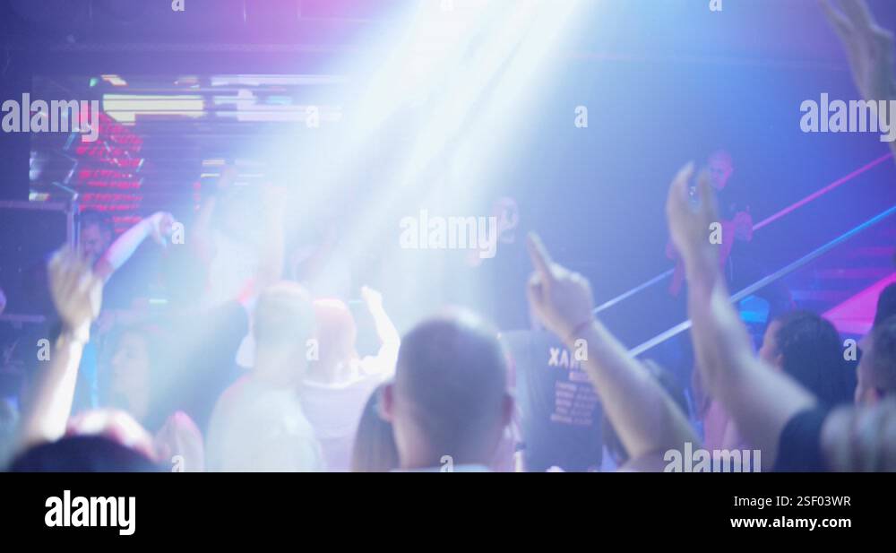 everybody is dancing on live show on night club Stock Video Footage - Alamy