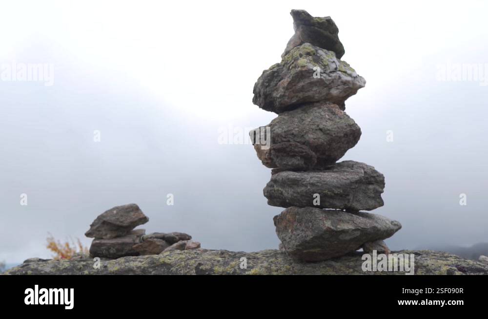 Balanced Rock Stones Stacked on Top of Each Other. Hierarchy and ...