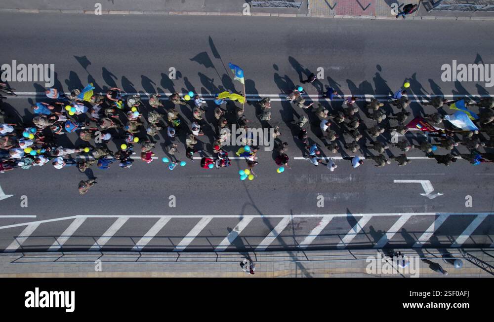 A military parade marking Ukraine's Independence Day Stock Video ...