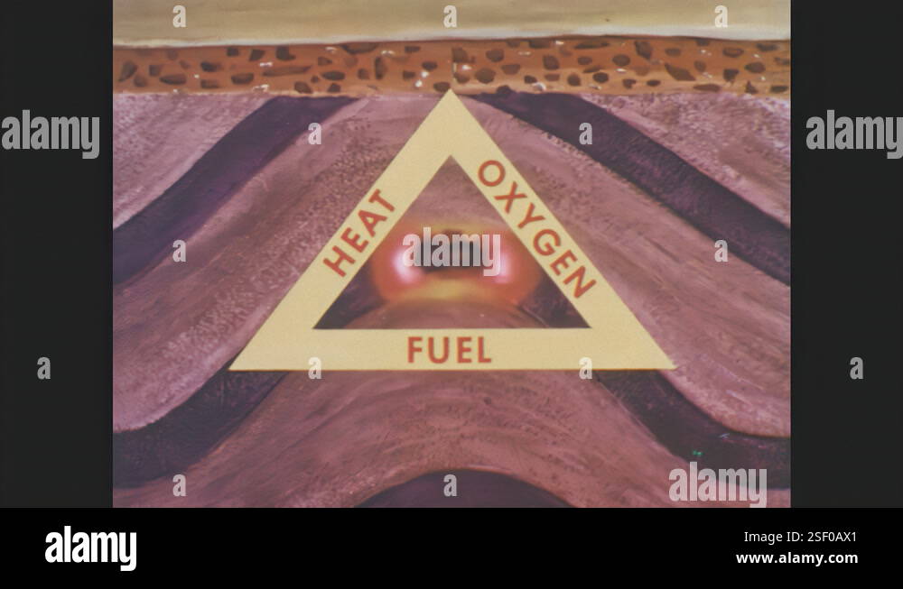 1970s: Hillside below houses. Map of tunnels, fire, triangle reading ...