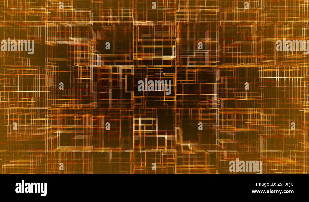 Gold 3D Circuit Board Loop Forward Animation Background Stock Video ...