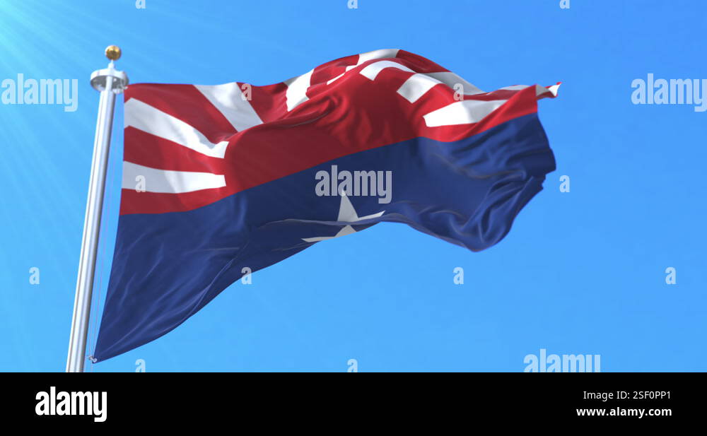 Flag of the Karen National Liberation Army. Loop Stock Video Footage ...