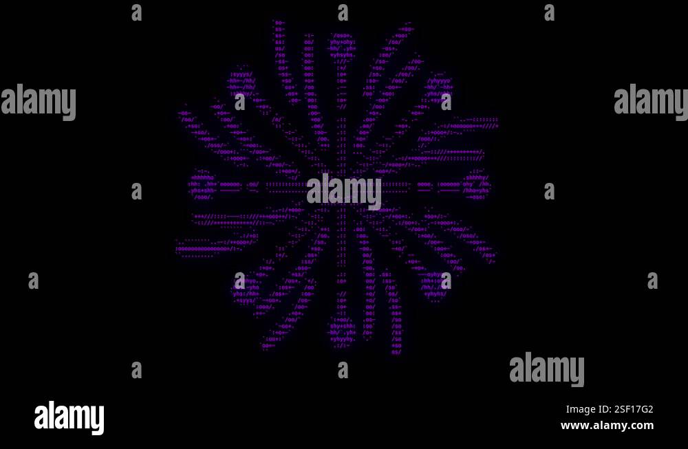 Purple Pattern ASCII Animation Stock Video Footage - Alamy