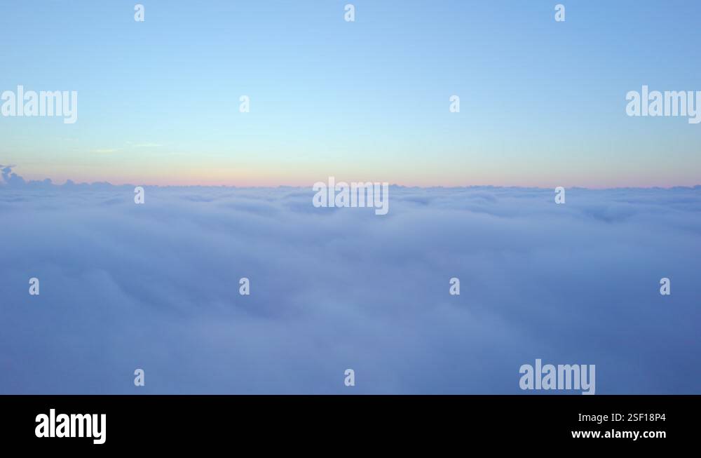 Sunrise over the Fog from a drone, Devon, England, Europe Stock Video ...