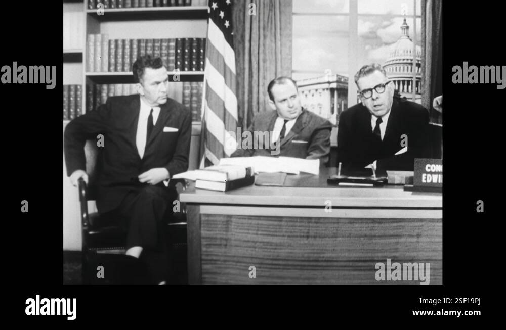 1960s: Congressman Willis speaking at a desk, other men listening Stock ...