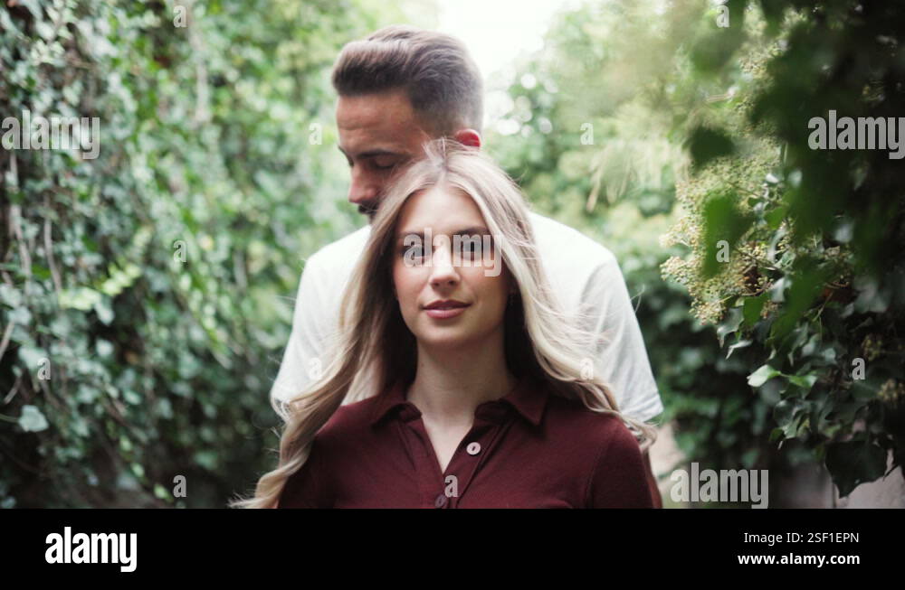 Romantic Couple Posing On Nature Background - Passion Dating and Love ...