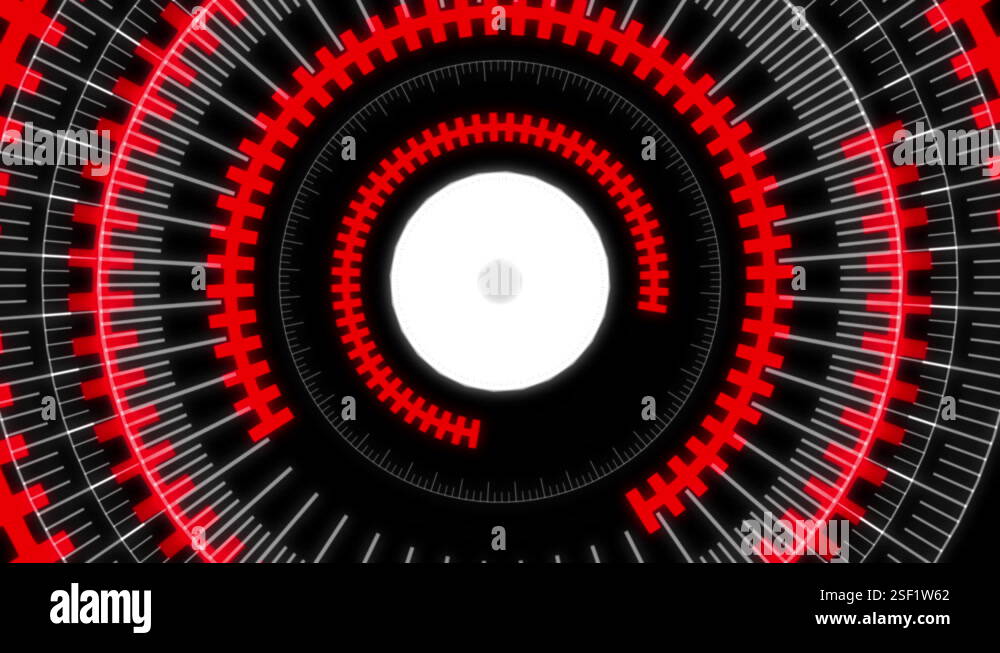 HUD Arc Audio Reactive Equalizer B Red Bounce Large VJ Loop Animation ...