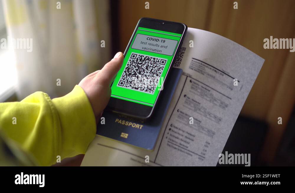 QR code app during Coronavirus pandemic. COVID-19 Test Results on the ...