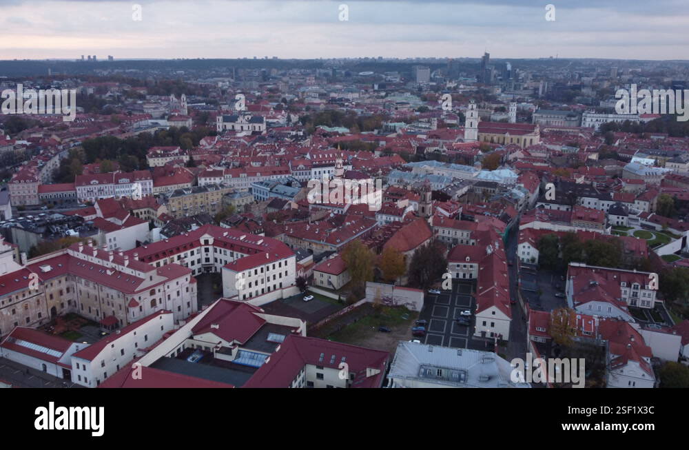 Buildings In Baroque Architecture In The City Of Vilnius, Lithuania At ...