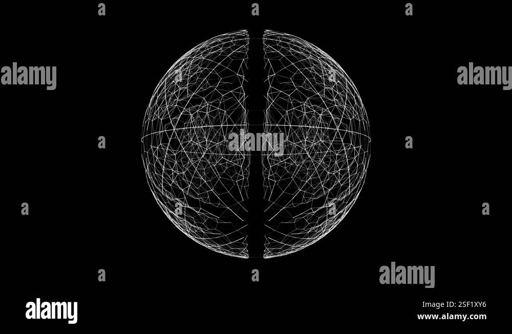 Perfect sphere rotate loop cycle footage. Animation cycle plexus on ...