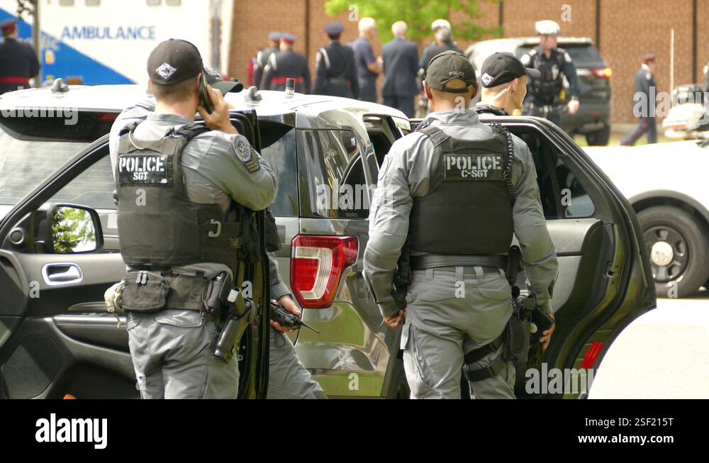 Armed Police Stand Guard for Protection and Security for Military ...